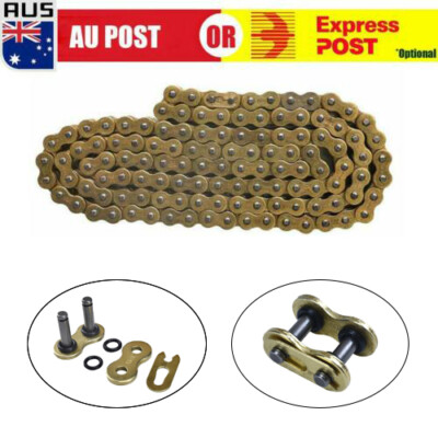 New 520x120 ATV Motorcycle O-Ring Drive Chain 520 Pitch 120 Links Gold ...