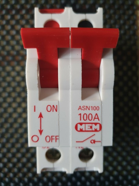 MEM Main Switch 100 Amp Double Pole 100a ASN100 for sale online | eBay