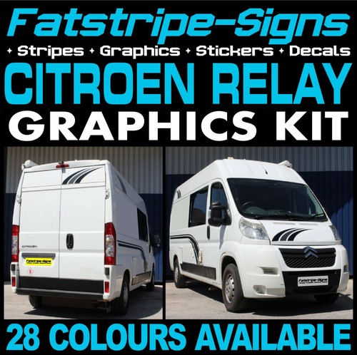fits Citroen Relay Graphics Stripes Stickers Decals Camper Van Motohome ...