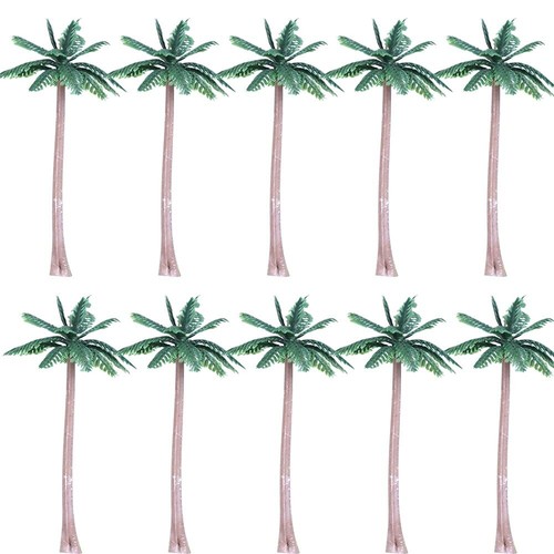 20pcs Plastic Fake Mini Coconut Palm Tree For Crafts Artificial ...