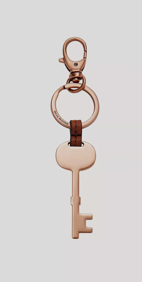 Fossil Sofia Rose Gold Tone Key-Shaped Key Fob Chain 2268791 for sale ...