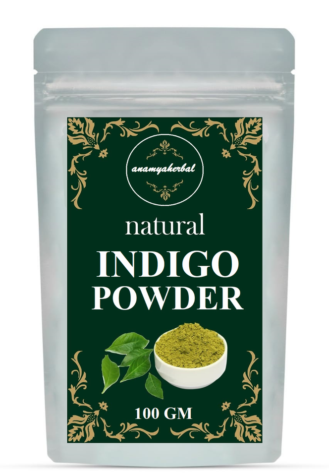 100% Pure Indigo Leaves Powder Natural Hair Color for All Hair Dye ...
