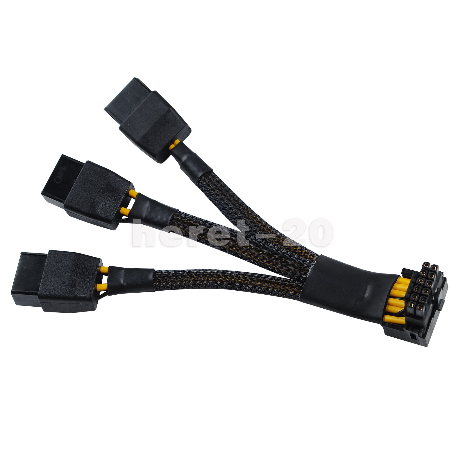 3X8Pin PCI-E to 16Pin(12+4) PCI-E 5.0 12VHPWR Connector 90-Degree Elbow ...