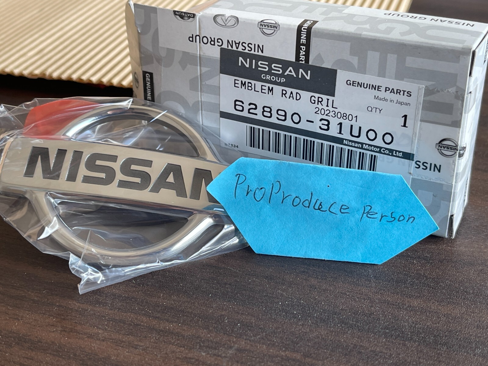 Nissan OEM Genuine Front Emblem Maxima Sentra 180sx 240sx S13 62890 ...
