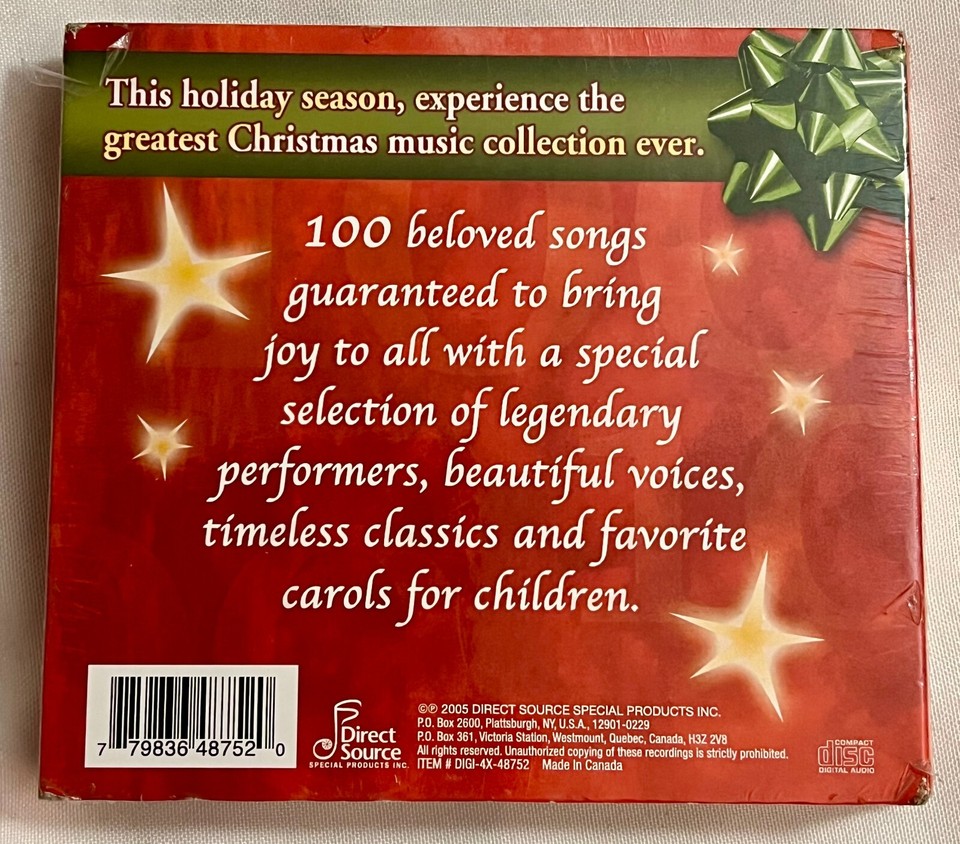 100 Ultimate Christmas Songs, 4 CD's, New/Sealed 779836487520| eBay