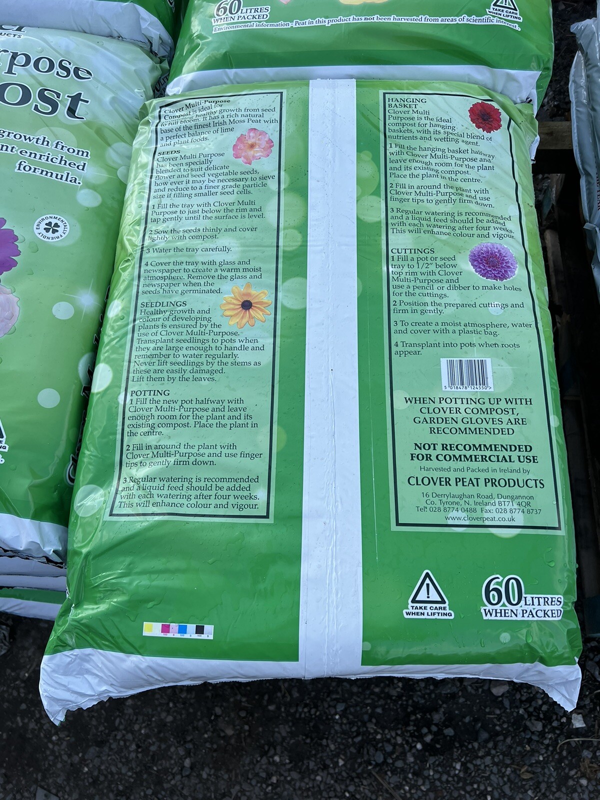 CLOVER MULTI PURPOSE COMPOST BULK BUY 75 BAGS 60LT COLLECT ONLY POST ...