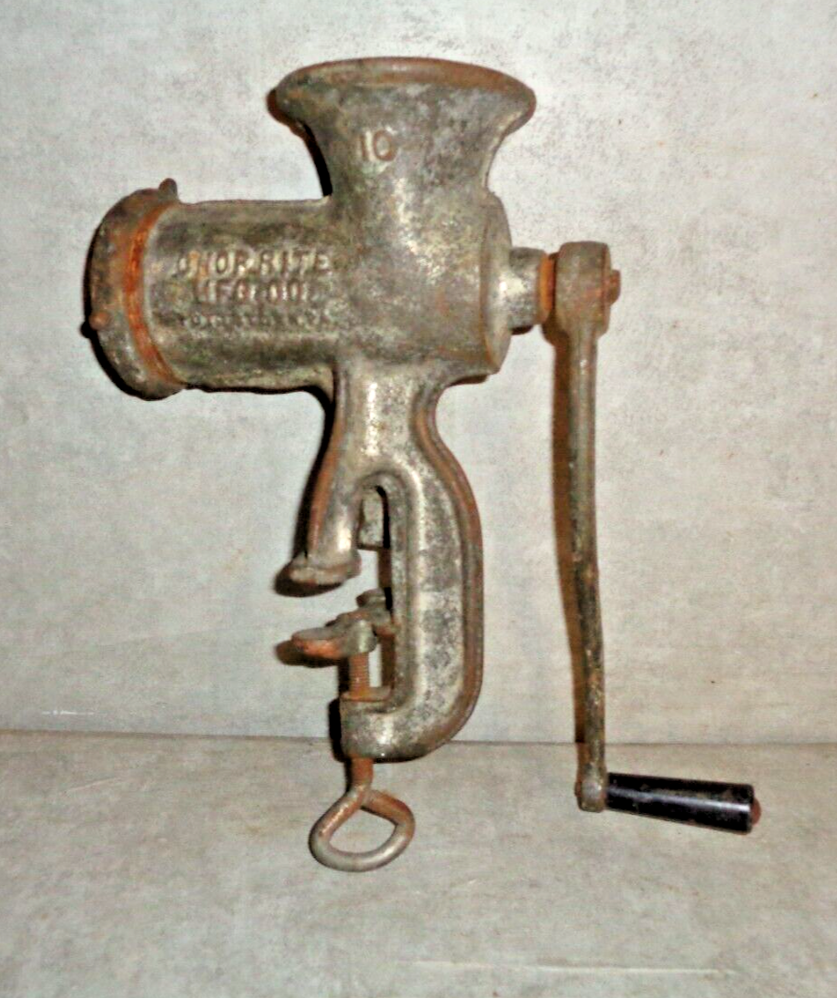 Vintage Chop Rite Meat Grinder #10 Bench Mount | eBay