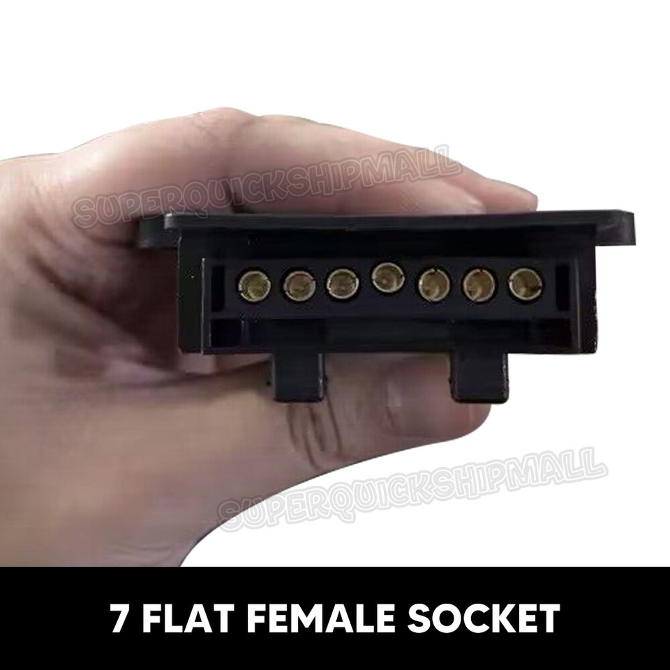 7 Pin Small Round to 7 Pin Flat Trailer Connector Adaptor Plug ARK ...