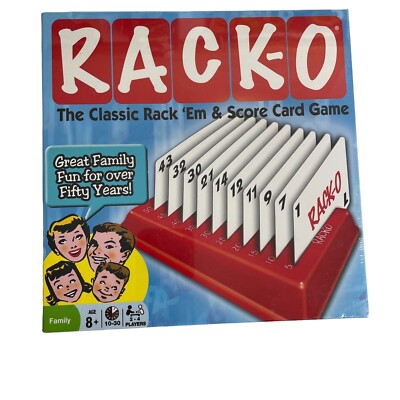 Winning Moves RACK-O, Retro package Card Game Family Game Night Rack em ...