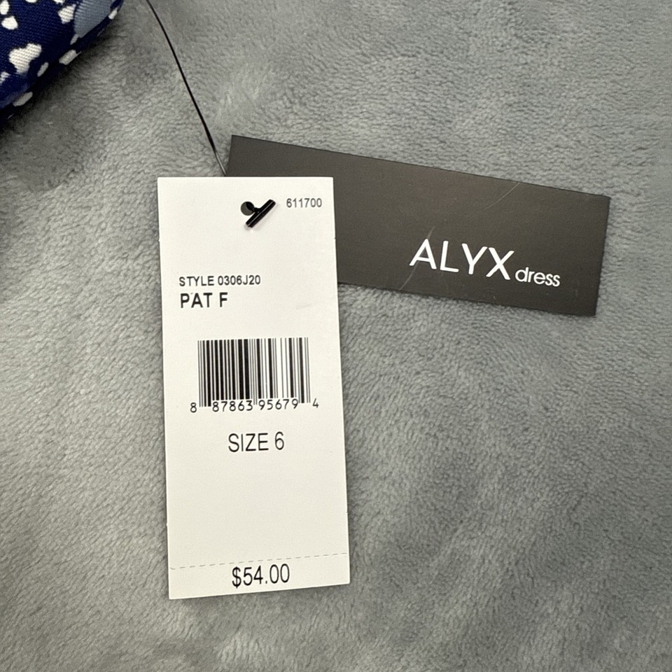 Alyx Dresses 0306J20 Women’s Blue White Floral Sheath Midi Dress Sz 6 ...