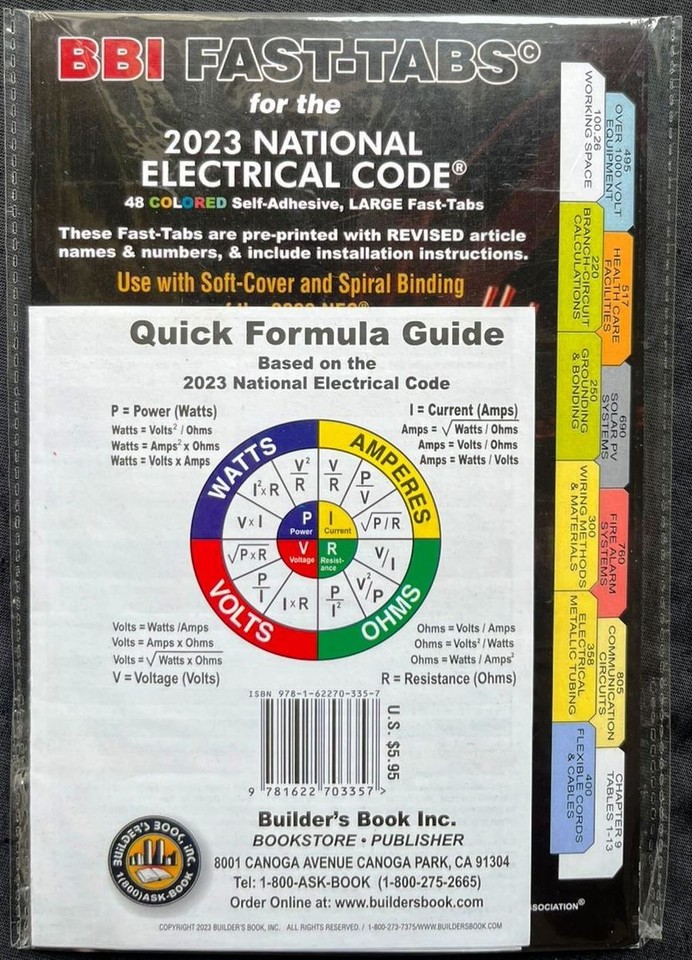 NFPA 70 National Electrical Code 2023 Paperback & Ugly's Electrical ...