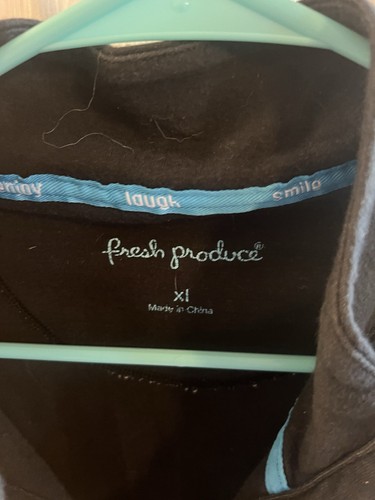 Fresh Produce Black Full Zip Casual Athletic Jacket Size XL | eBay