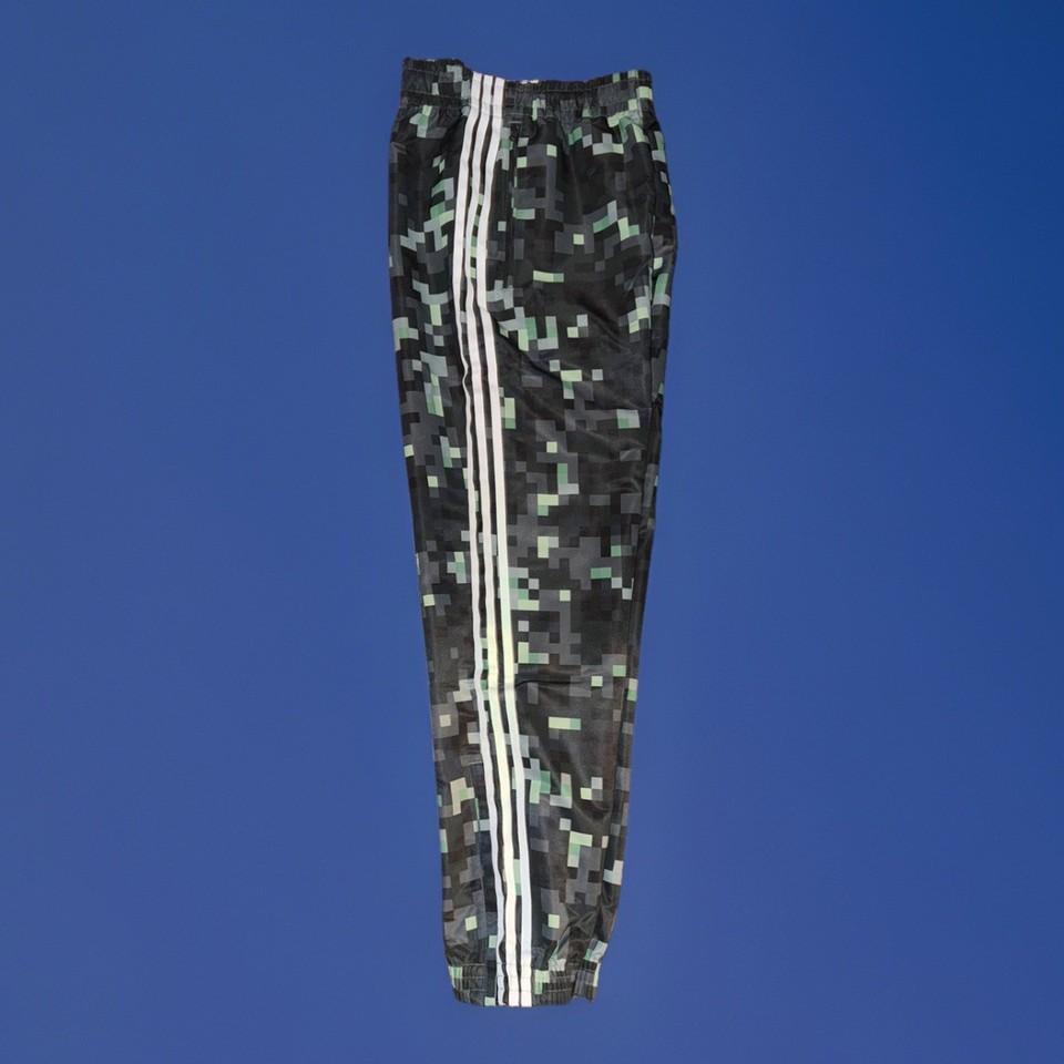 Men's Adidas Originals X Silver Green Minecraft Track Pants New | eBay
