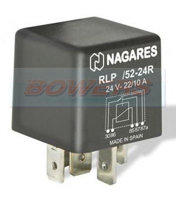 NAGARES RLP/52-24R 5 PIN 12V 22/10A CHANGE OVER MINI RELAY WITH ...