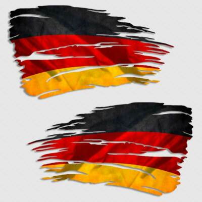 Germany German Flag Decal Sticker Distressed Tattered Window Flag ...