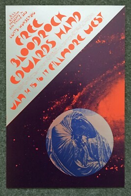 BG-266 Postcard 1971 Free, Bloodrock & Edward’s Hand Fillmore SF David ...