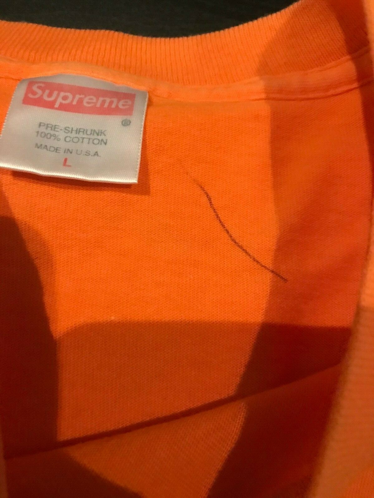 Supreme 1999 Orange on Orange Tonal Bold Font Box Logo Tee Size Large ...