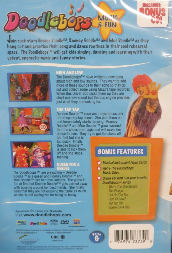 DOODLEBOPS,Music & Fun NEW! DVD & CD,Sing, Dance,Vol.1,Learning Stories ...
