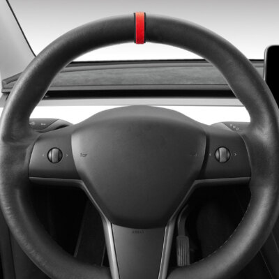 Alcantara Car Steering Wheel Center Marker Suede Decoration Trim ...