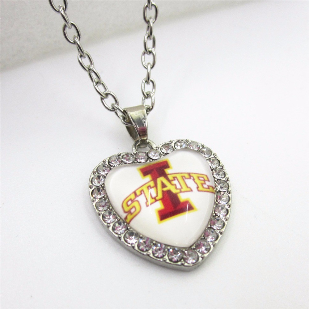 Pretty Iowa State Cyclones Crystal Heart Pendant Necklace | eBay