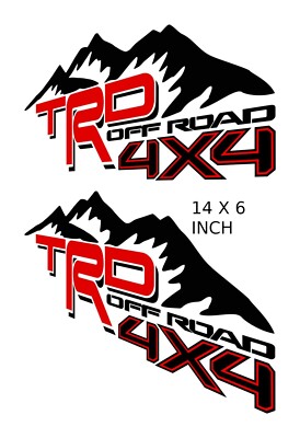 TRD OFF ROAD Decals stickers bed replacement oem sport 4x4 mountain ...