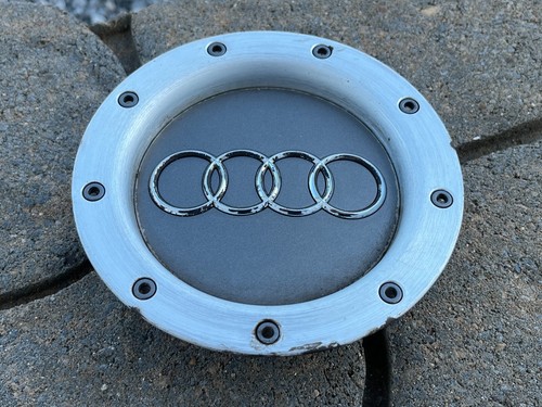 AUDI OEM WHEEL CENTER CAP DARK GRAY & MACHINED FINISH 8D0 601 165 K | eBay