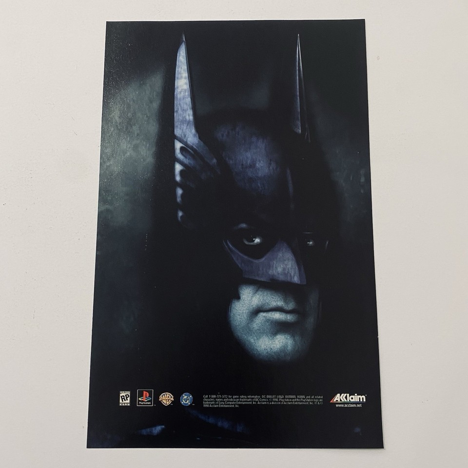 Batman & Robin PlayStation Video Game Promo Poster 1990s Rare Print Ad ...