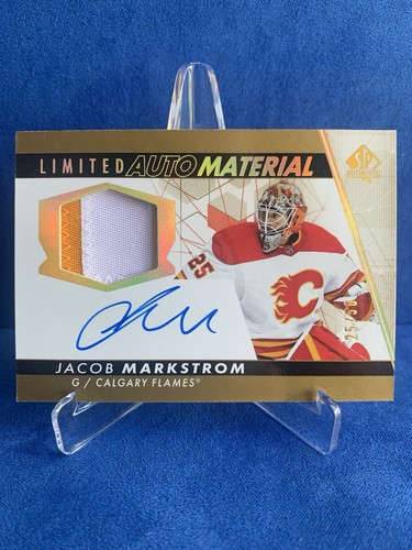 22-23 SP Authentic Limited Auto Material 25/50 Jacob Markstrom #Combine ...
