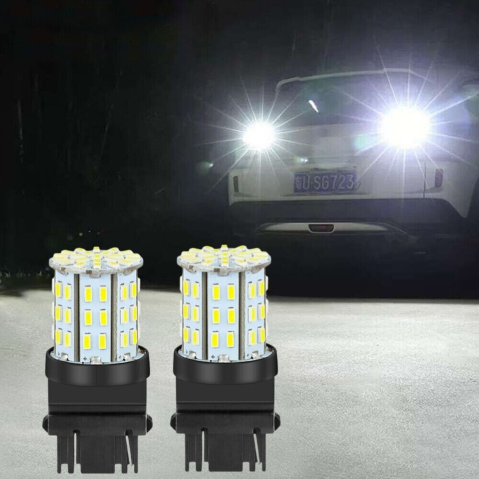 4X 3157 3156 64SMD LED Reverse Tail Brake Turn Signal DRL Light Bulb ...