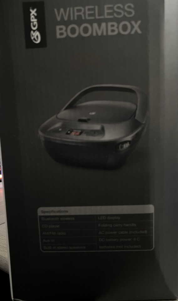 GPX iLive Bluetooth Boombox BCB117B CD Player AM FM 🤓 ️️New Box | eBay