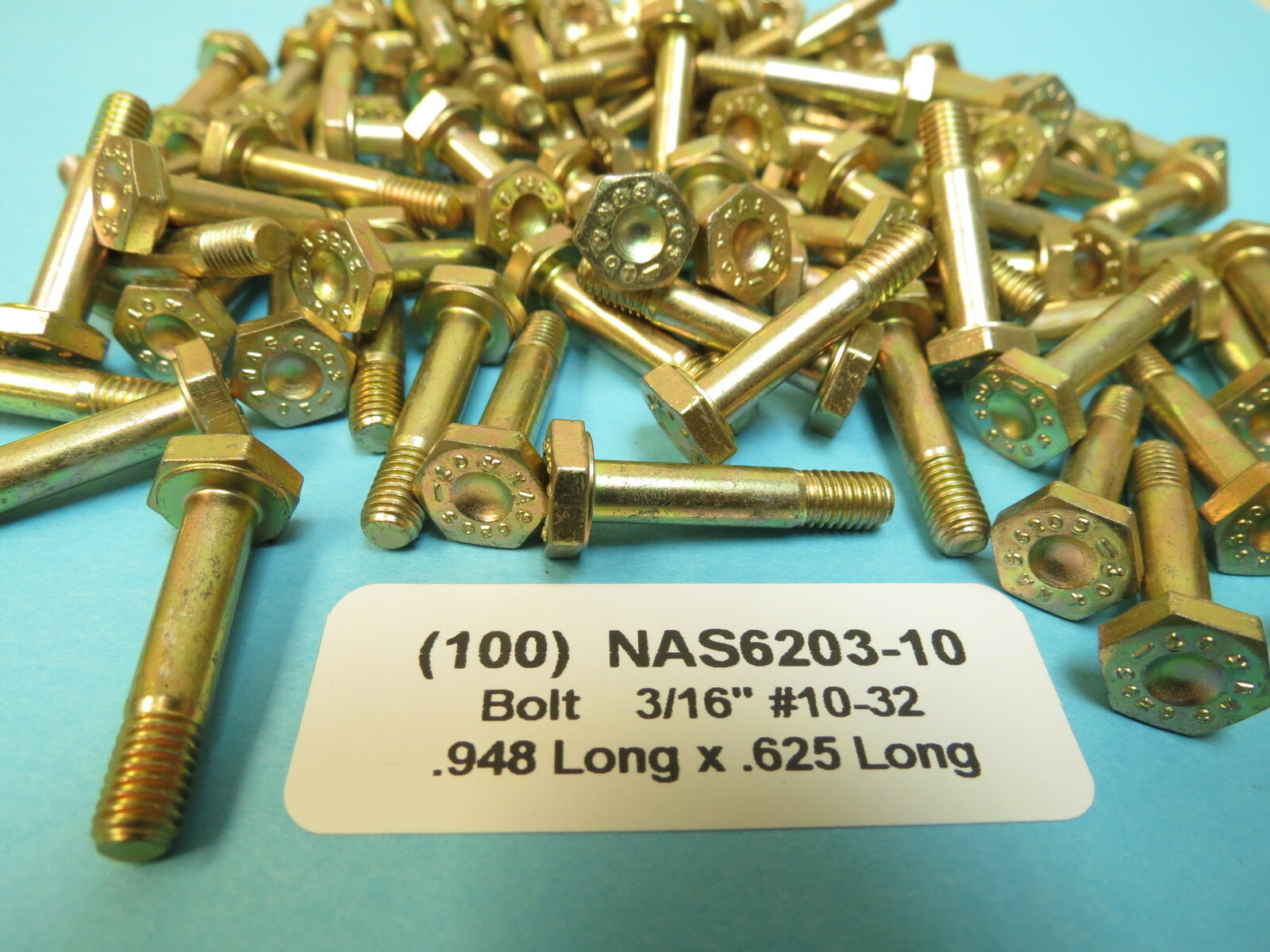 3/16”-#10-32 x .948” Long National Aerospace Standards NAS6203-10 Bolts ...