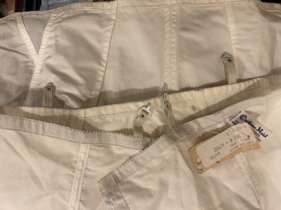 CUSTOM MAID longline BULLET BRA 8911 White 44 C 100% woven Cotton ...