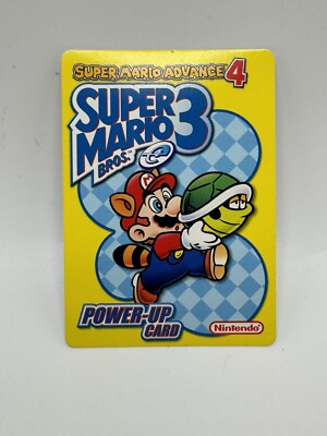 Super Mario Bros. 3 Advance 4 E-Reader Power Up Card Gameboy Video Game ...