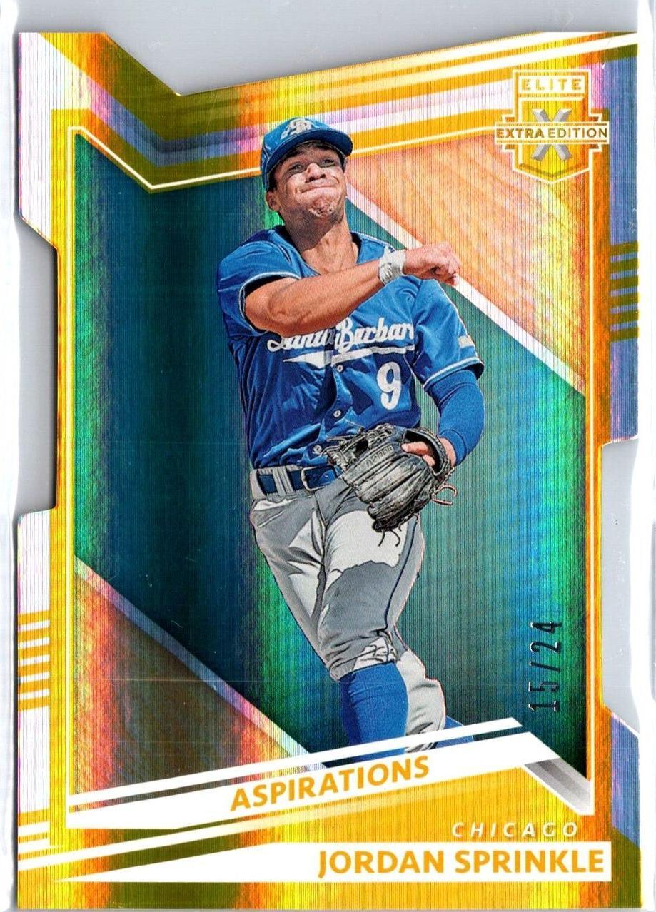 2022 Panini Elite Extra Edition - Jordan Sprinkle #131 Aspirations Gold ...