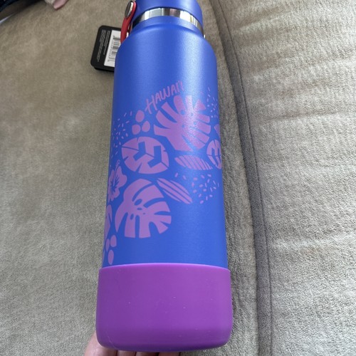 Hydro Flask 40oz Ltd Ed Stainless Hawaii Wide Mouth Purple Palm Leaves ...