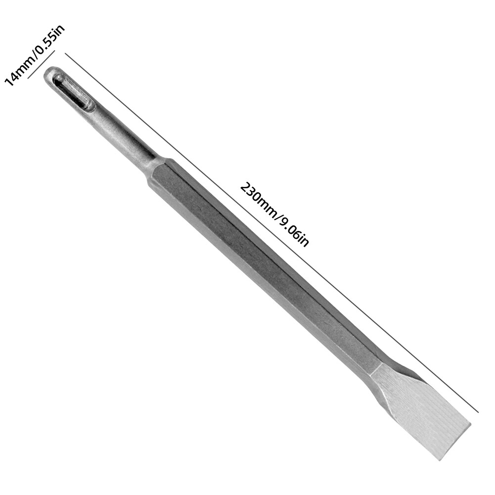 Round Shank Electric Hammer Point Groove Flat Chisel Bit SDS Plus ...