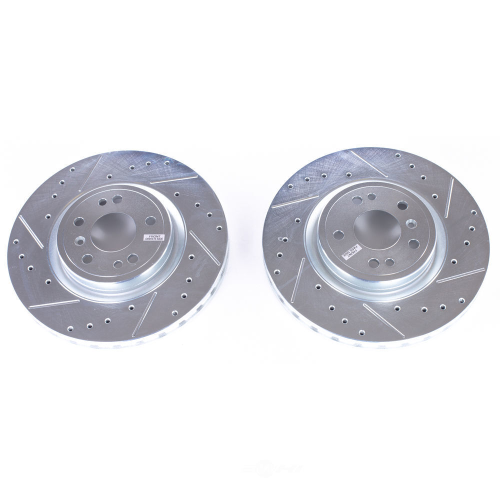 Disc Brake Rotor Set-Front Drilled, Slotted and Zinc Plated Brake Rotor ...