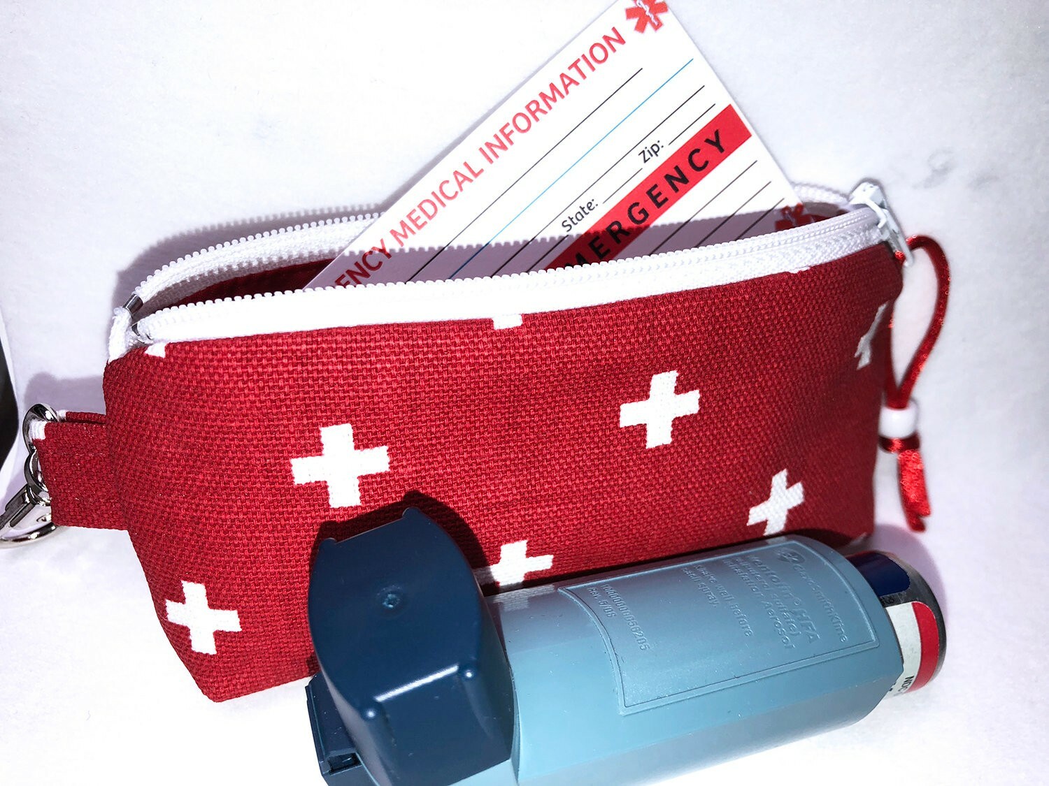 Asthma Inhaler Case Holder, Clip-on Inhaler Zipper Pouch, Rescue Puffer ...