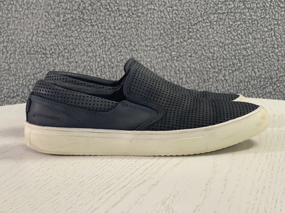 Mark Nason Shoes Men's 8.5M Blue Leather Razor Perforated Slip On ...