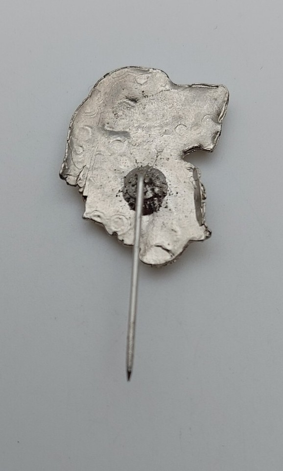 HUNTING DOG old rare massive hat cap pin badge, chasse jagd caccia caza ...