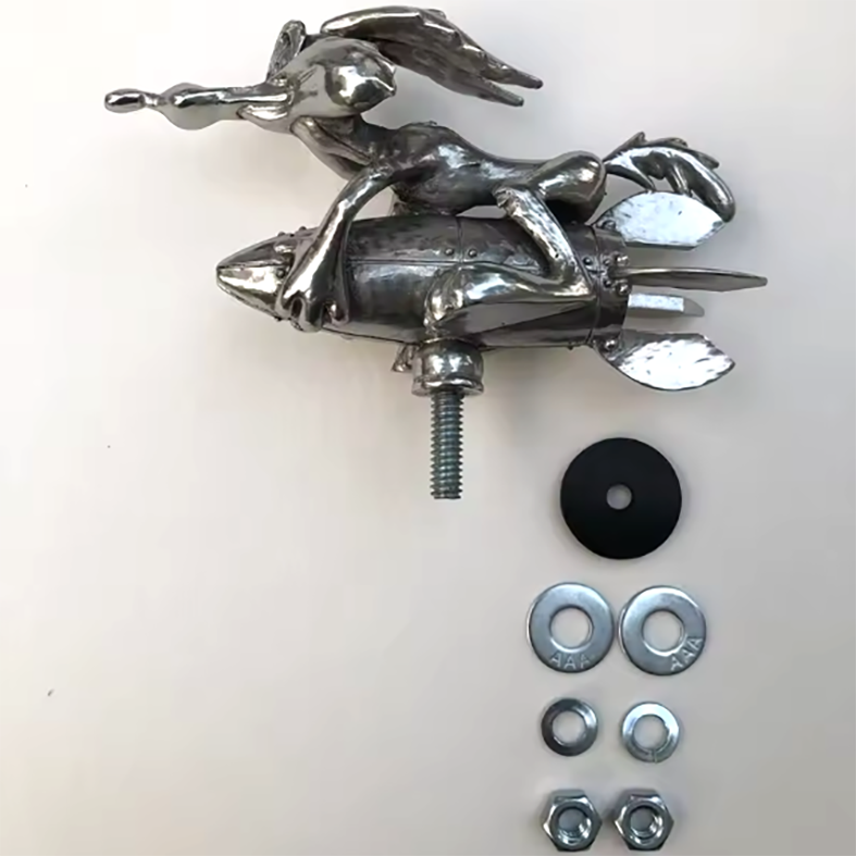 Coyote Rocket Hood Ornament Cartoon Vintage Car Vehicle Exterior Decor ...