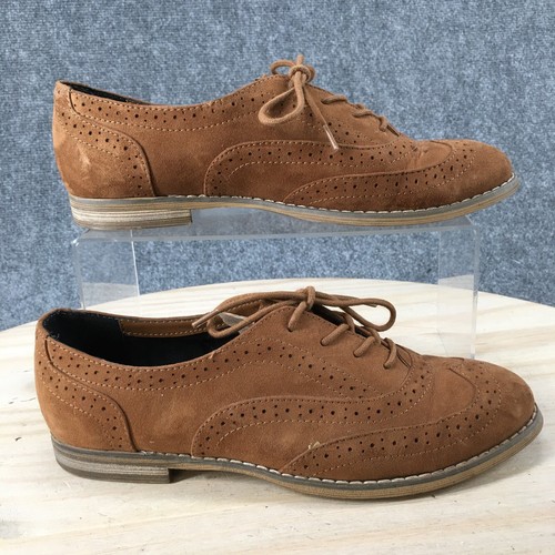 Indigo Rd Shoes Womens 7.5 Wing Tip Oxford Casual Brown Suede Lace Up ...
