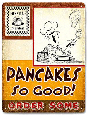 PANCAKE house breakfast metal SIGN restaurant vintage style diner wall ...