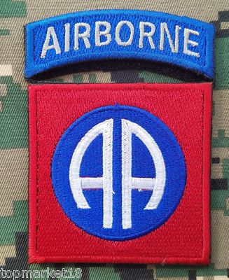 82nd Airborne All Americans - WW2 Repro US AA Uniform Insignia Hook ...