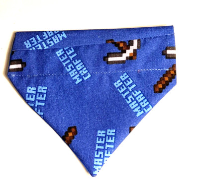 Over Collar Slide On Pet Dog Cat Bandana MINECRAFT MASTER CRAFTER ...