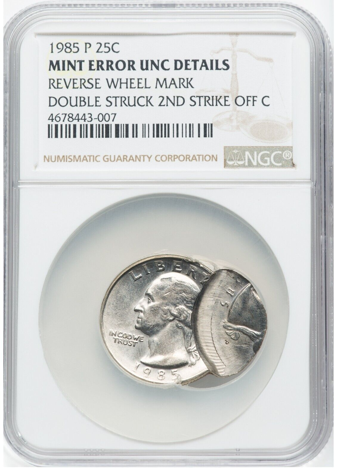 1985 WASHINGTON QUARTER - DOUBLE STRUCK MINT ERROR COIN - RARE | eBay