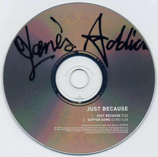 Just Because by Jane's Addiction (CD, 2003) for sale online | eBay