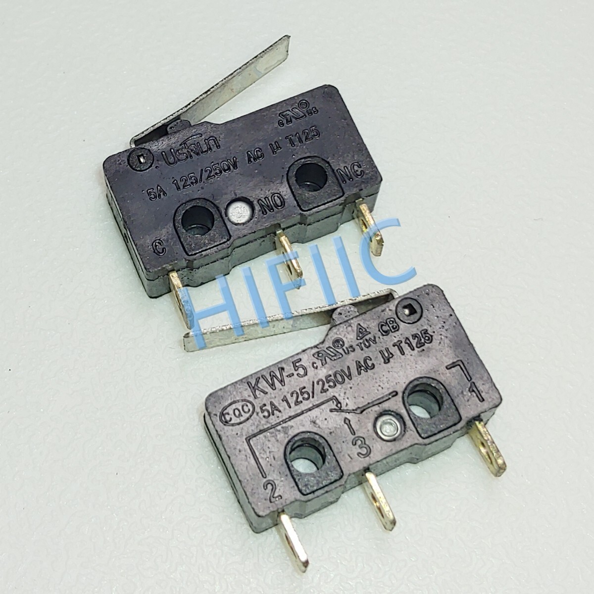 1PCS/5PCS USHUN KW-5 Micro Switch 3 pins 5A 125/250VAC With Press Lever ...