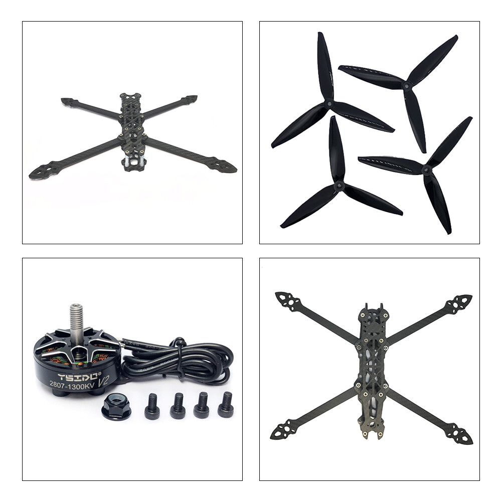 Mark4 7inch Carbon Fiber Quadcopter Frame with Motor & Paddles for DIY ...