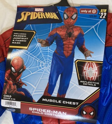 Jawares Marvel Spider-Man Muscle Chest SPIDER-MAN Child Costume L (M 8 ...